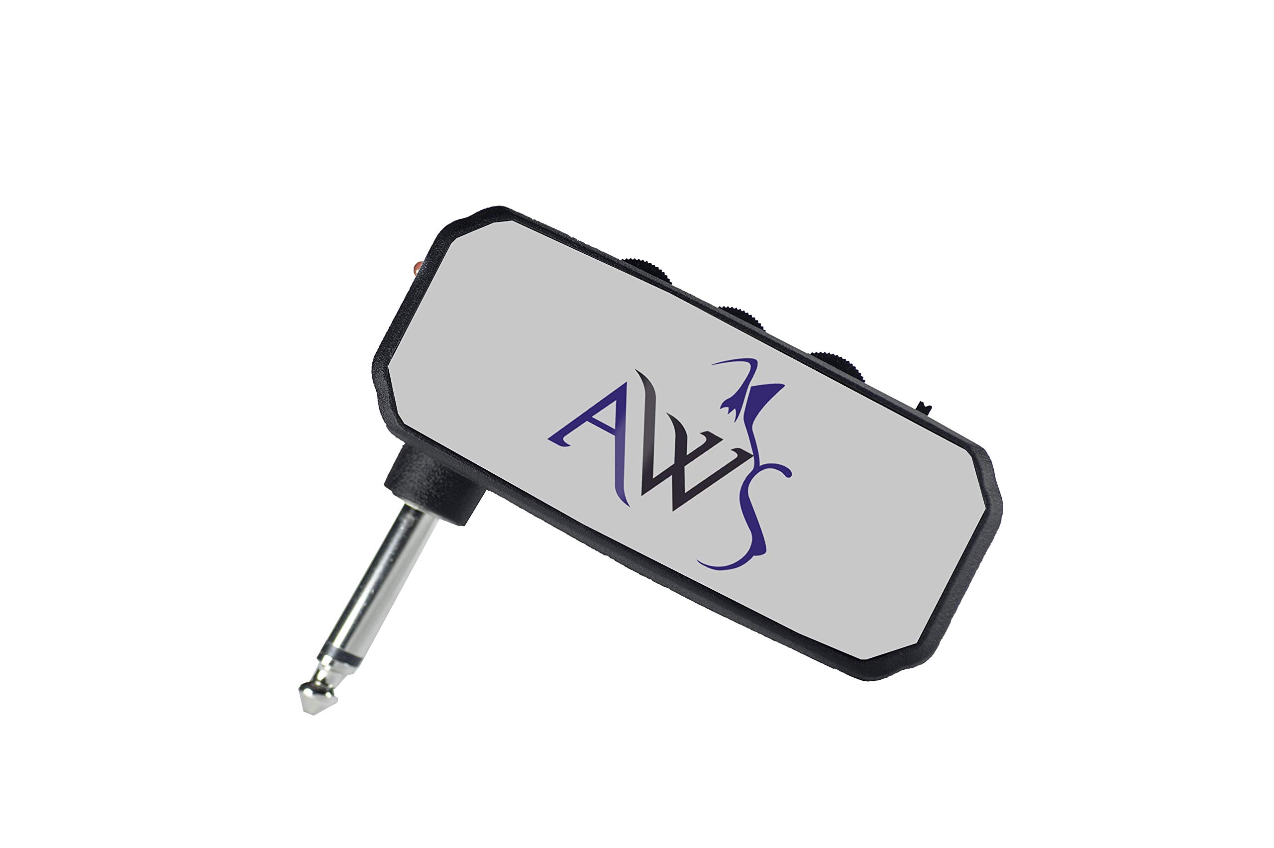 Portable Guitar Headphone Amplifier by AlphaWolff Supply - AUX Cable Connection and Volume Control - Easy to Use Acoustic SoundĀ - Practice and Play Music in Complete Silence
