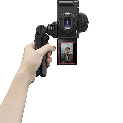 Sony ZV-1 II Vlog Camera with 4K Video & 20.1MP for Content Creators and Vloggers Black ZV-1M2/B Bundle with ACCVC1 Kit Including GP-VPT2BT Tripod/Grip + Deco Gear Case + LED +64GB Card & Accessories