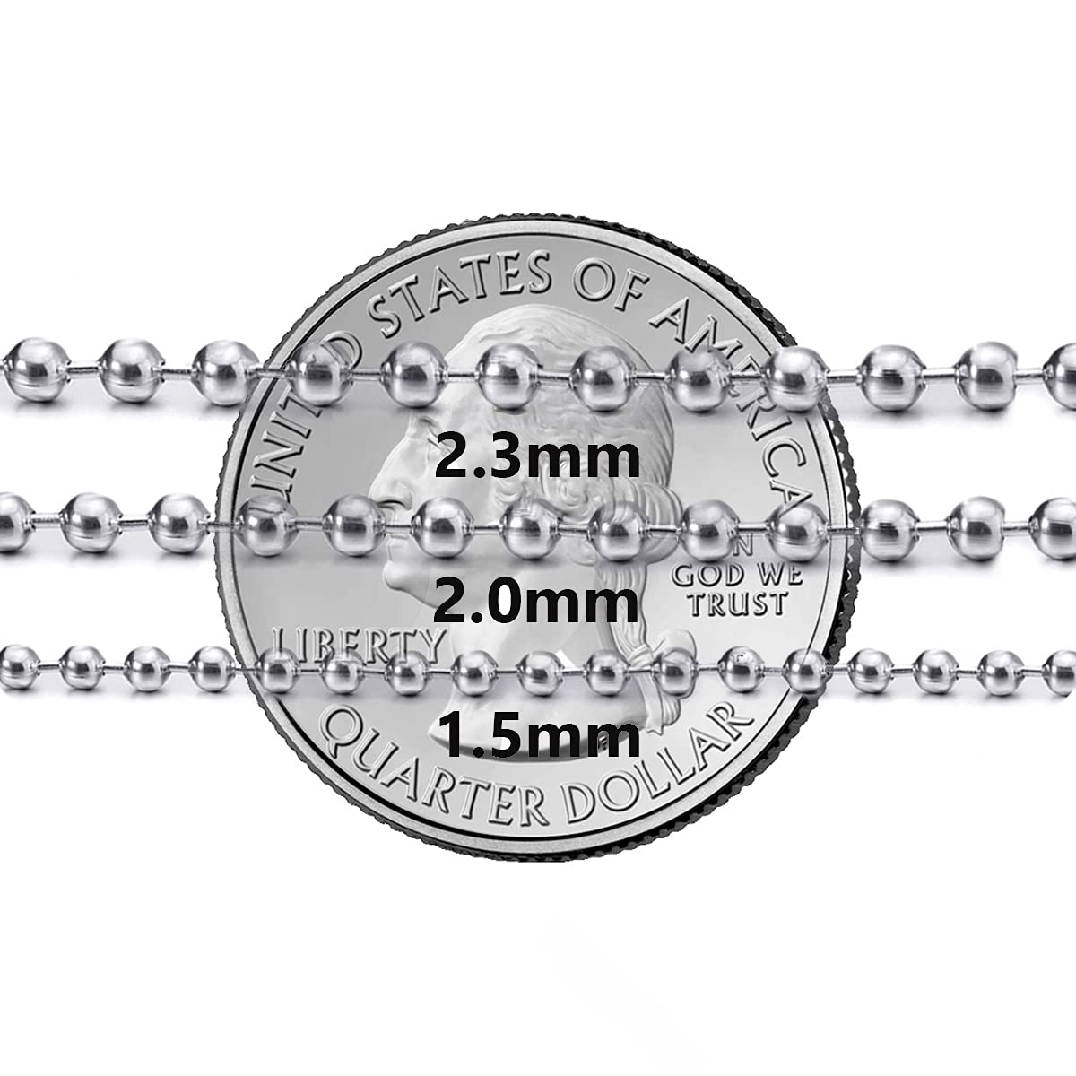 Savlano 925 Sterling Silver Italian 2.3mm Solid Bead Ball Dog Tag Chain Necklace Comes With Gift Box for Women & Men - Made in Italy (24, 2.3mm)
