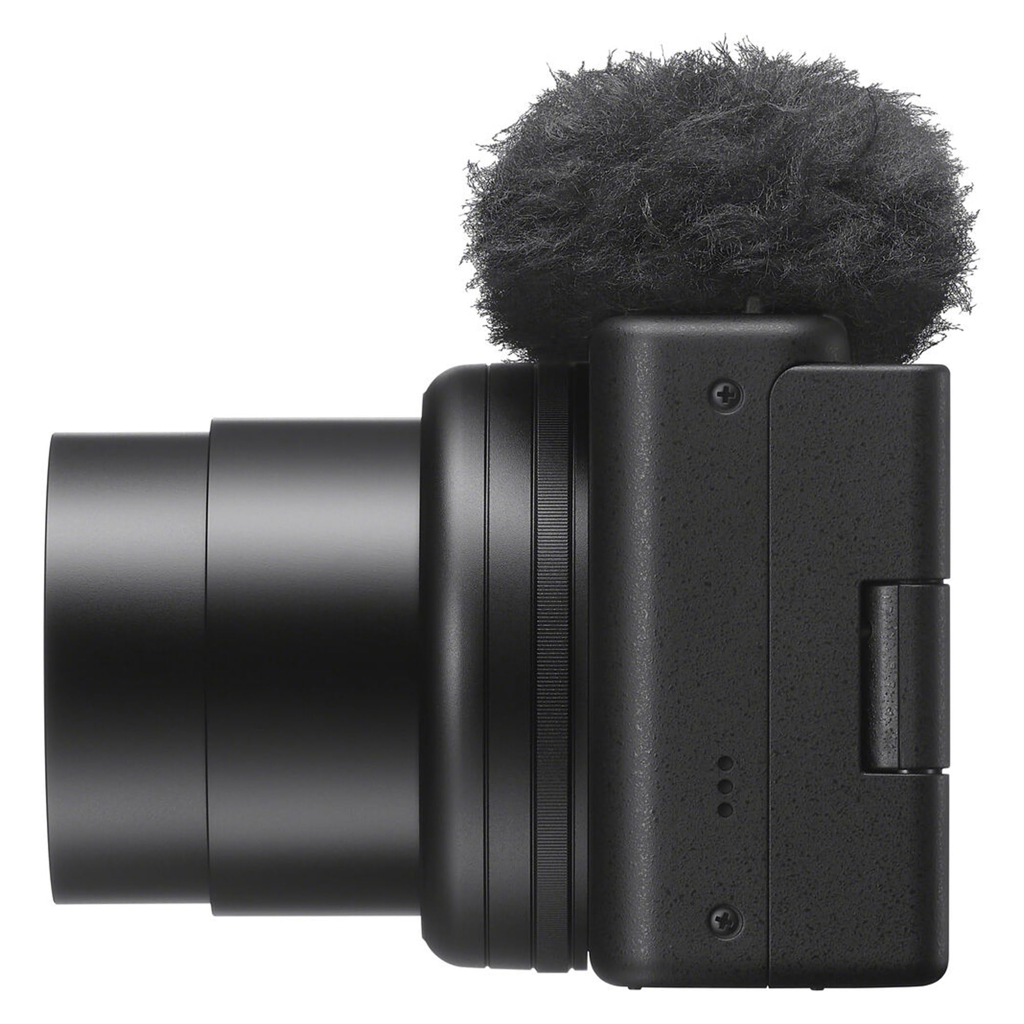 Sony ZV-1 II Vlog Camera for Content Creators and Vloggers (Black) (ZV-1M2/B) + Pro Mic + 64GB Card + Corel Photo Software + 2 x NP-BX1 Battery + Card Reader + LED Light + Soft Bag + More (Renewed)