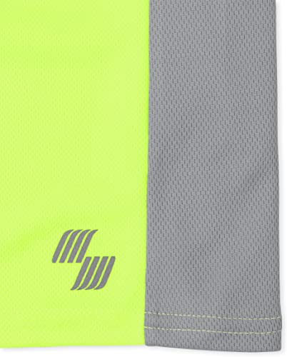 The Children's Place Boys Short Sleeve Moisture Wicking and Quick Drying Mesh Performance Top, Multi Clr 2-Pack, X-Large (14)