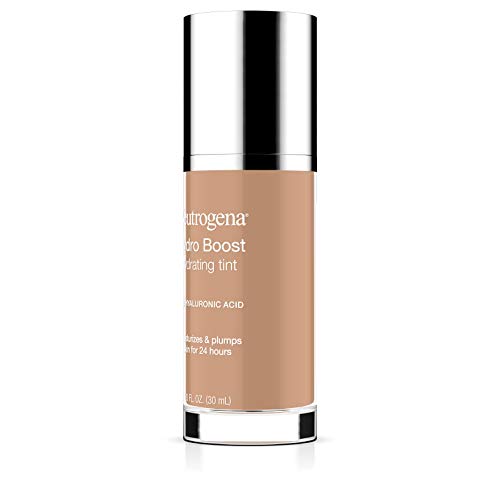 Neutrogena Hydro Boost Hydrating Tint with Hyaluronic Acid, Lightweight Water Gel Formula, Moisturizing, Oil-Free & Non-Comedogenic Liquid Foundation Makeup, 40 Nude Color, 1.0 fl. oz