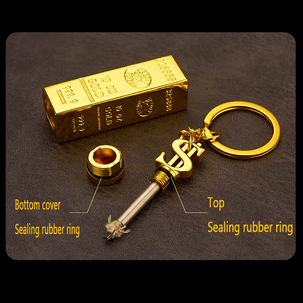 Permanent Flint Keychain,10000 Times Reusable Keychain Match, Keychain Lighter Waterproof Match,oil lighter, Cool Lighters, EDC Emergency Matchstick Survival(NOT OIL INCLUDED)