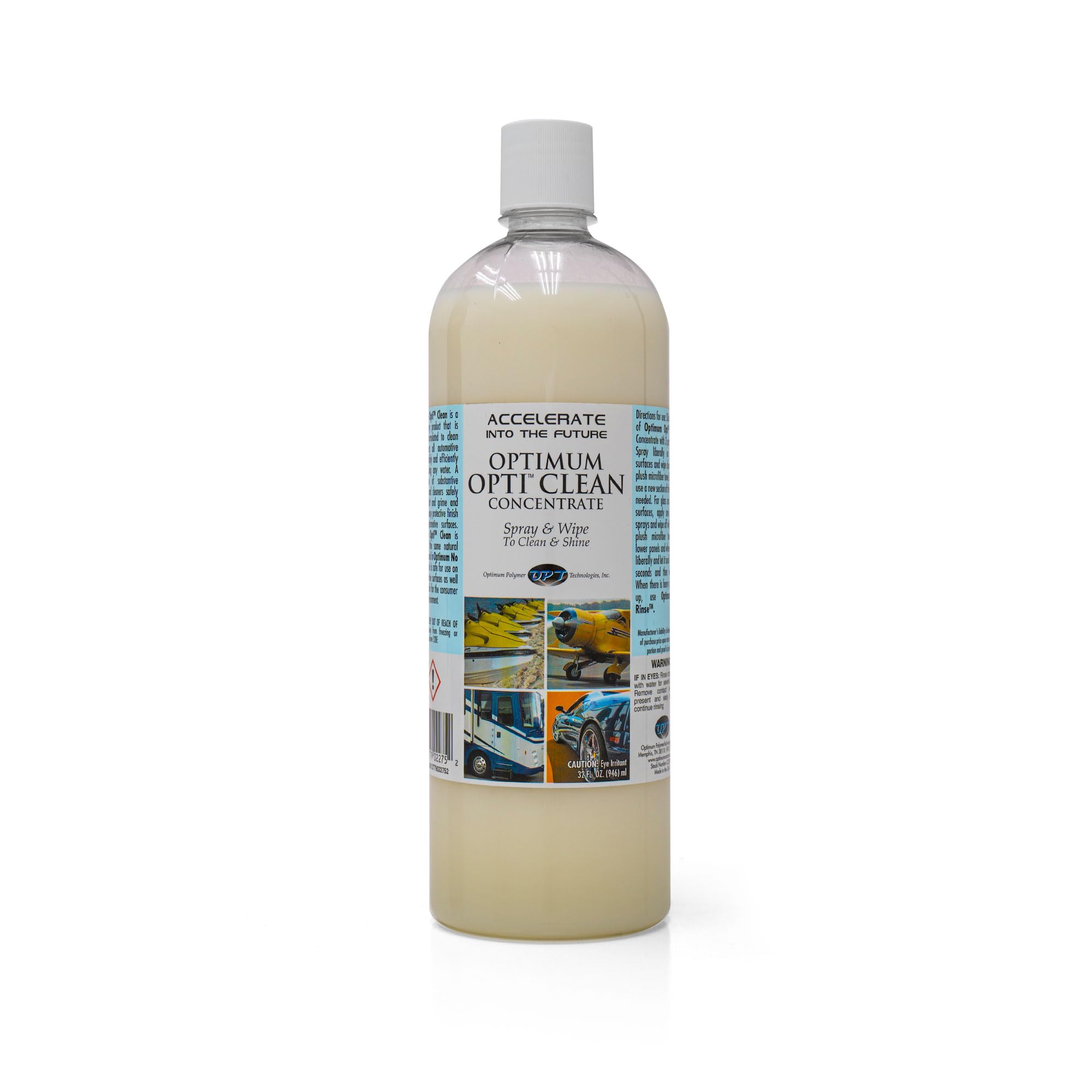 Optimum Opti-Clean Waterless Wash and Wax - Concentrated Waterless Car Cleaning Spray, Car Wax, and Polymer Protection (32 oz)
