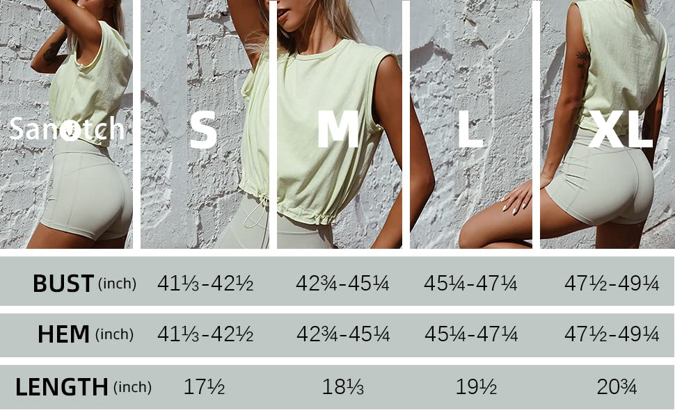 Sanutch Workout Crop Tops for Women Cropped Workout Tops Crop Top Workout Shirts for Women White S