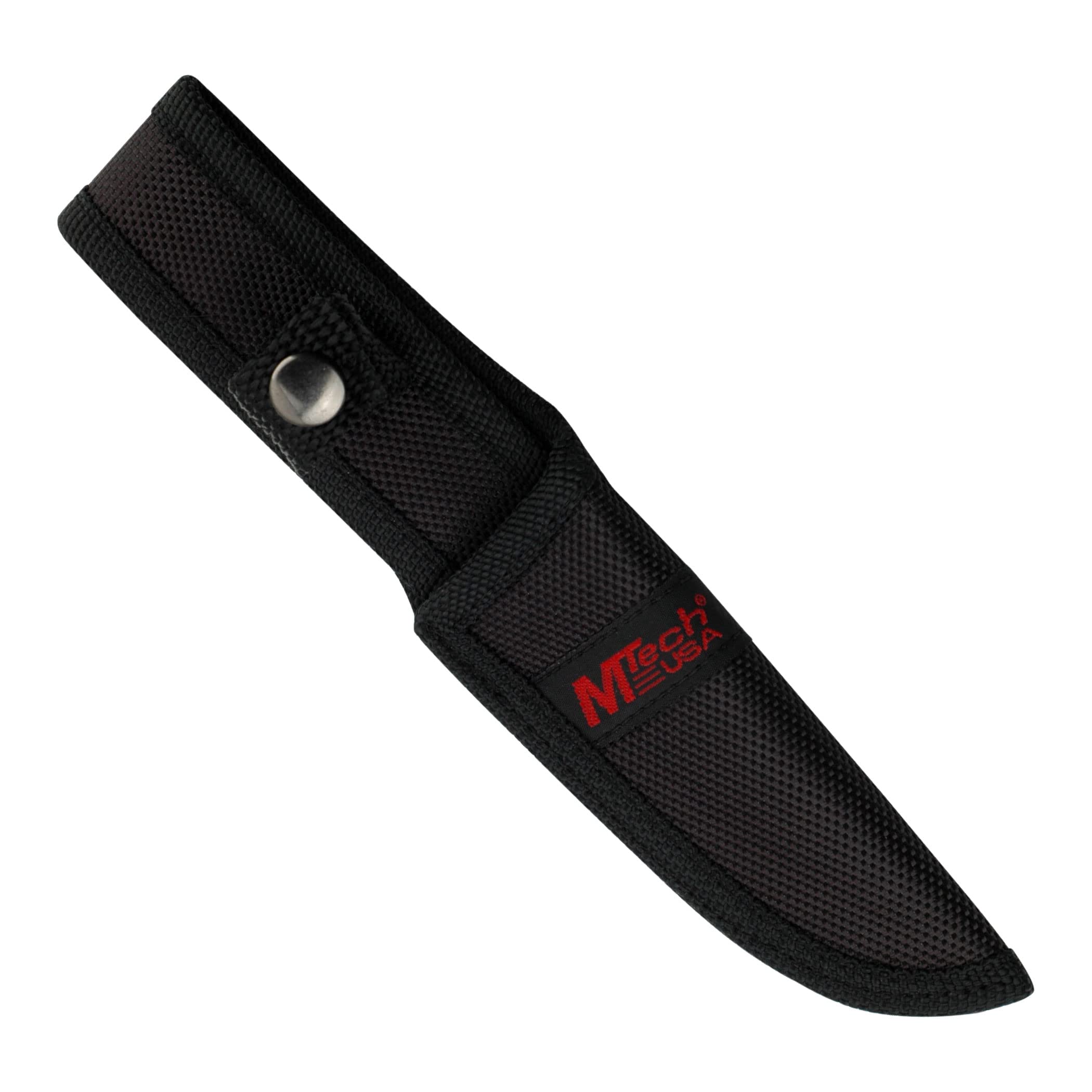 MTech USA – Fixed Blade Knife – Black Stainless Steel Blade with Black Nylon Fiber Handle, Full Tang, Includes Nylon Sheath - Hunting, Camping, Survival, Tactical, EDC – MT-20-35BK