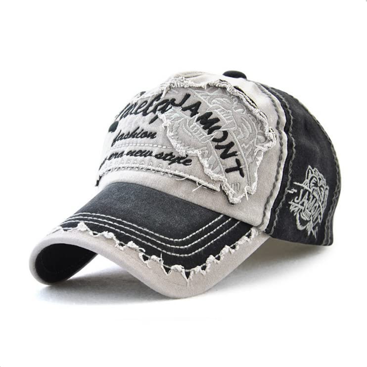 Tiger Head Baseball Cap Retro Washed Dad Hat Adjustable Distressed Denim Hat Classic Trucker Hats for Men Women