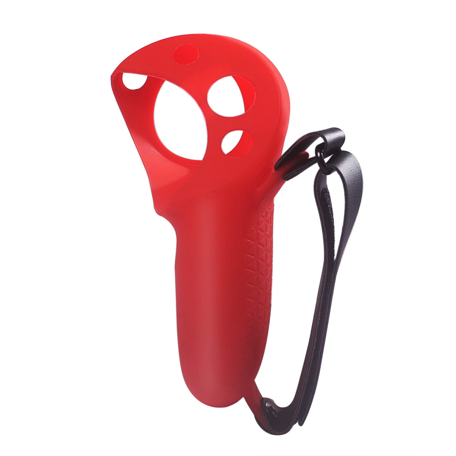 YipuVR Case Cover for Meta Oculus Quest Pro Controller Grips, Silicone Grip Cover Compatible with Meta Quest Pro Controller Grips with Knuckle Straps Skin-Only Cover (Red)