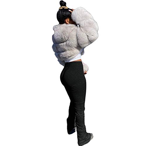 Women's Run Workout s Pants Gradient Yoga Sport Stacked Leggings Teen Sweatpants Black