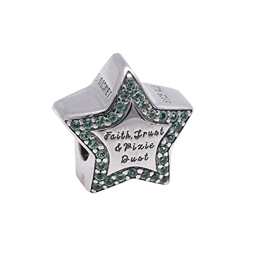 PANDORA Disney Tinker Bell Star Green Crystal Charm 2016 Spring Collection 791920NPG