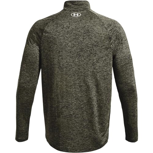 Under Armour Men's Tech 2.0 1/2 Zip-Up T-Shirt , (391) Marine OD Green / Black / White, X-Large Tall