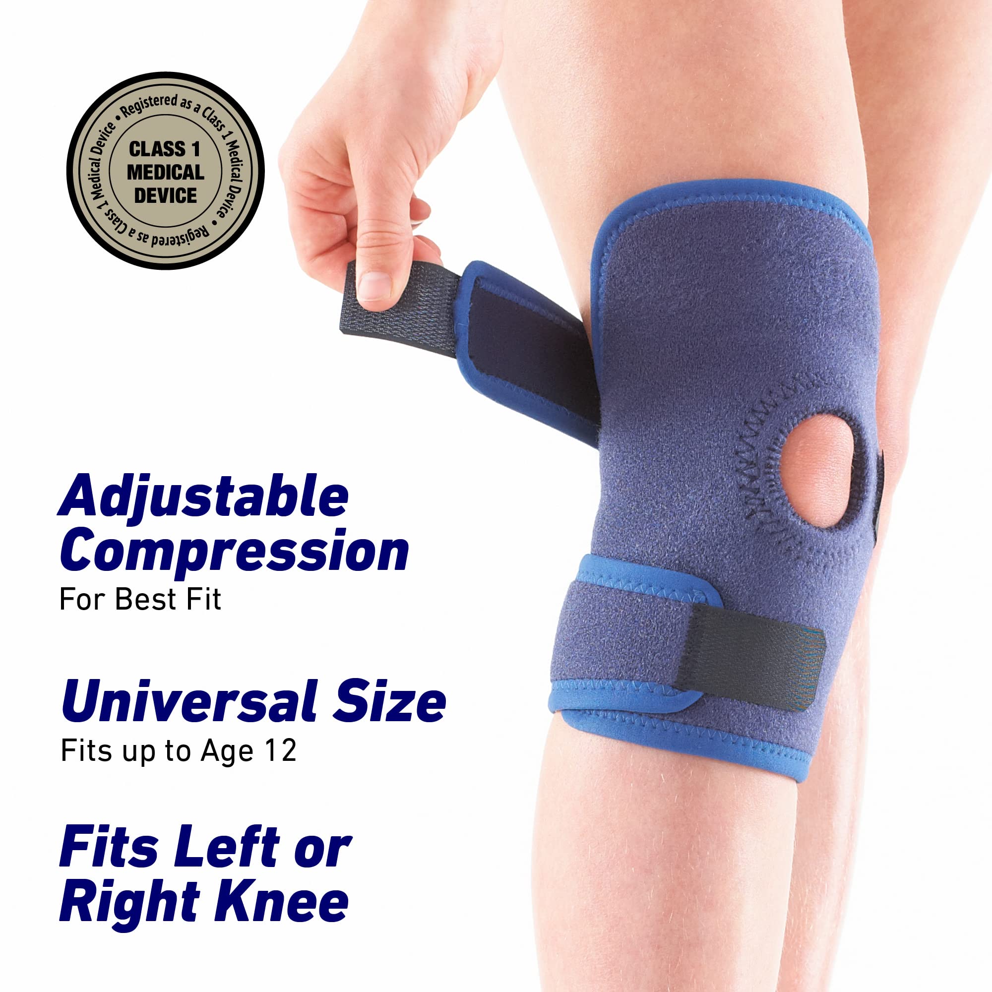 Neo G Kids Knee Support Child Open Patella – Kids Knee Brace for Joint & Meniscus Pain, Osgood Schlatter, Strains, Sprains, Instability, Juvenile Arthritis - Adjustable Compression