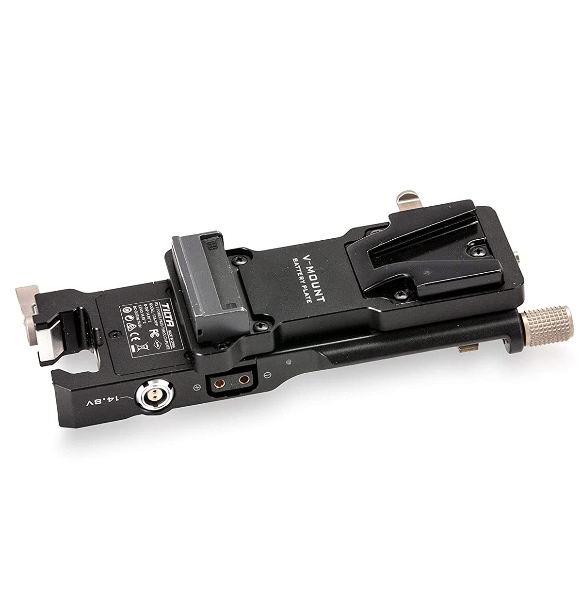 Tilta Battery Plate Compatible with RS 2 Power Pass-Through Plate Kit | Better Balance, Increased Power Outputs | V-Mount | TGA-PPK-V