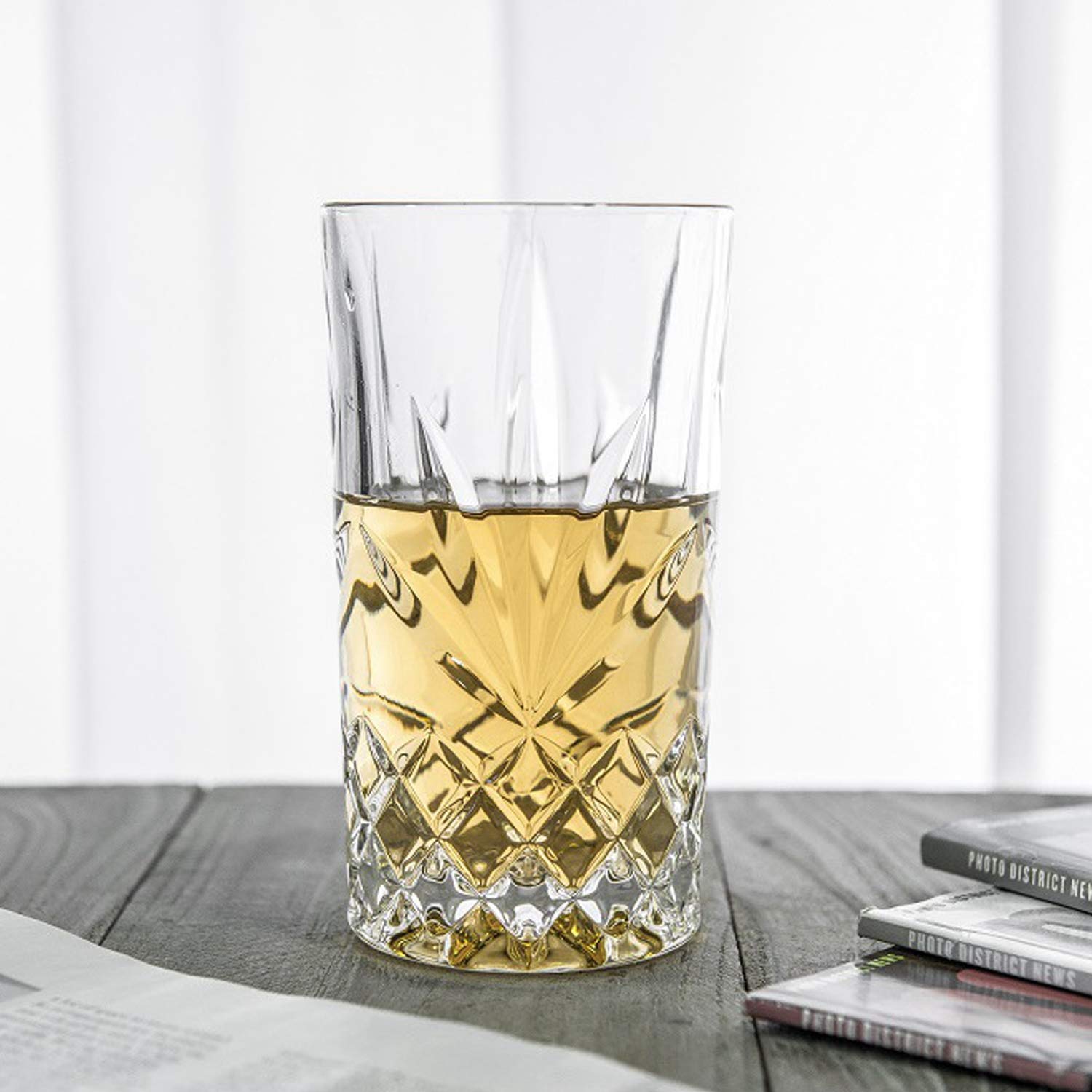 Whisky Glasses Set 12 oz,Liqueur Spirits Glasses Snifters Round Clear Drinking Glass,Rock Glasses,Old Fashioned Cocktails Glasses Bourbon Glasses for Restaurants,Bars,Water Cups Vodka Cups 8 Pack