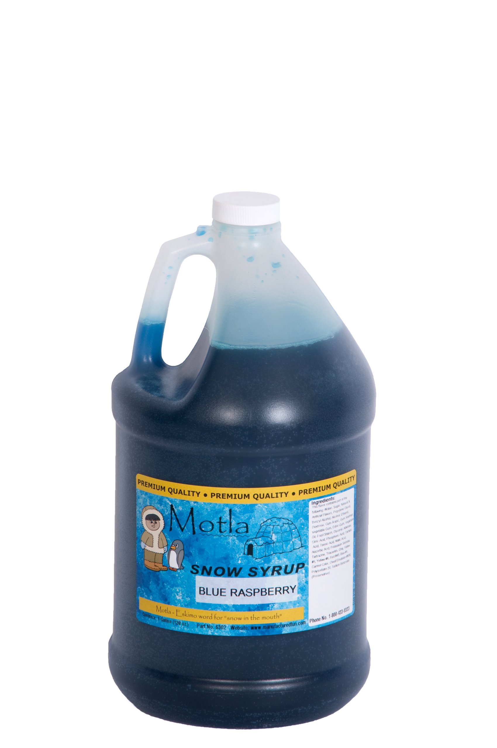 Paragon Motla Premium SNO-Cone and Shaved Ice Syrup, Pina Colada, Gallon, White, (6313)