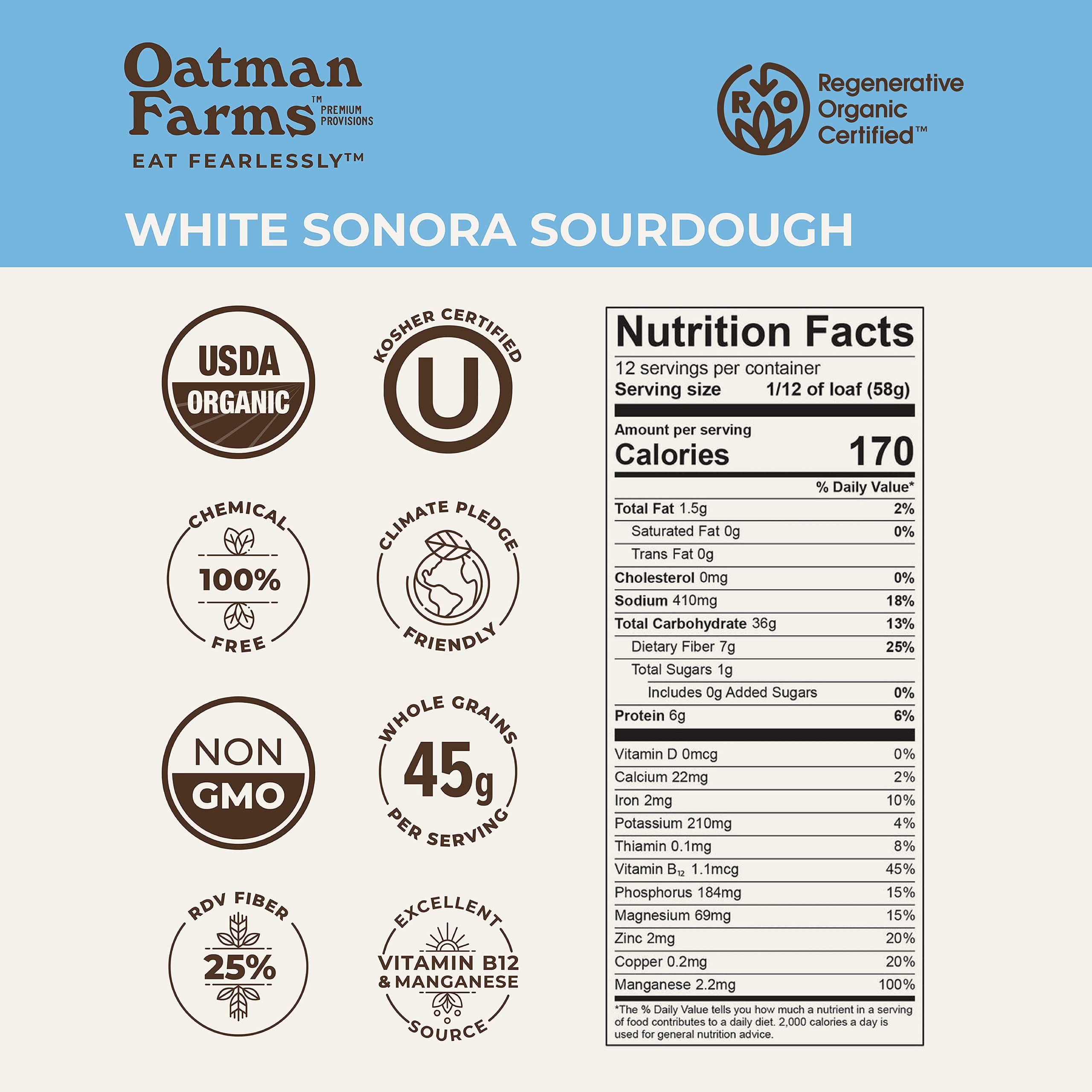 Organic Sourdough Bread & Pancake Mix - Regenerative Organic Certified Skagit 1109 & White Sonora Sourdough & Classic Buttermilk - Whole Wheat Bread Mix & Whole Wheat