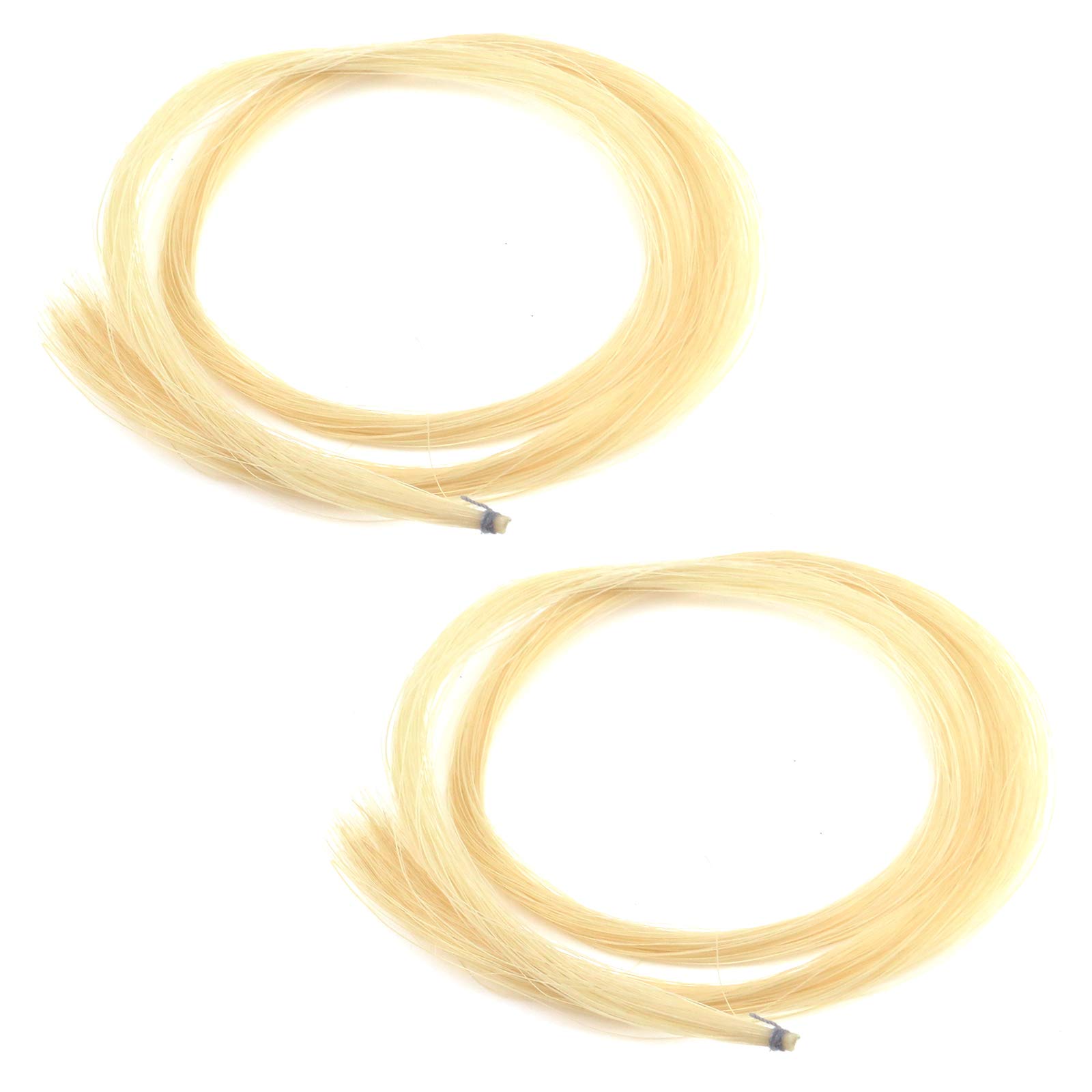 Quluxe 30 Inch Professional Bow Hair for Violin, Viola, Cello Made of Genuine Mongolian Horse Hair (2 Hanks)