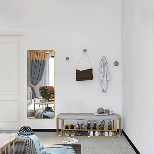 PONNYC Classic Home Shoe Rack Bench Double-Layer Shoe Changing Stool Entrance Shoe Cabinet Suitable for Living Room Entrance Corner Corridor