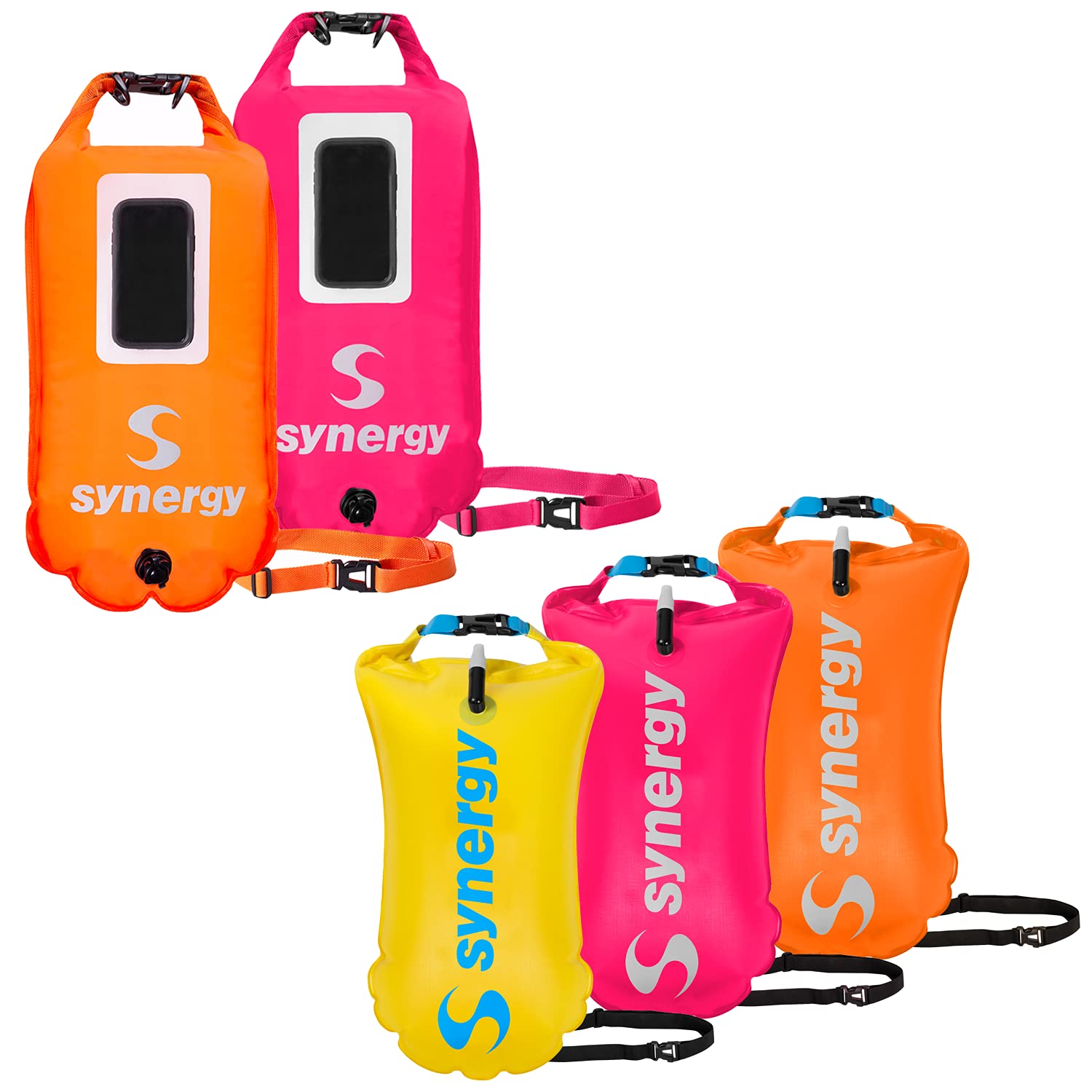 Synergy Swim Buoy for Triathlon and Open Water Swimming (Orange, 28L)