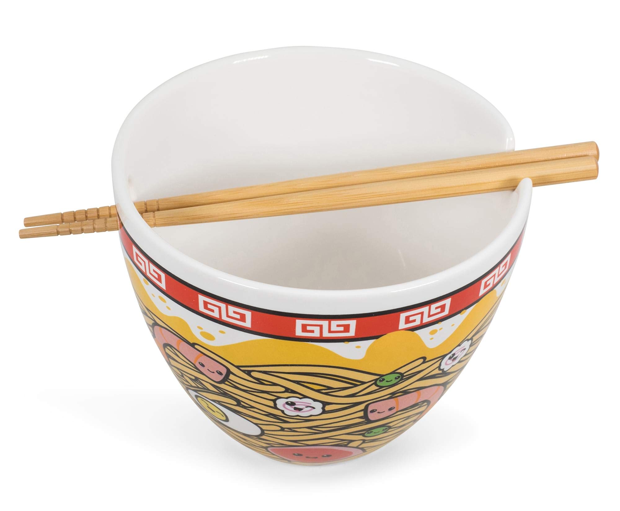 Toynk Sunken Noodles Japanese Dinnerware Set | 16-Ounce Ramen Bowl and Chopsticks