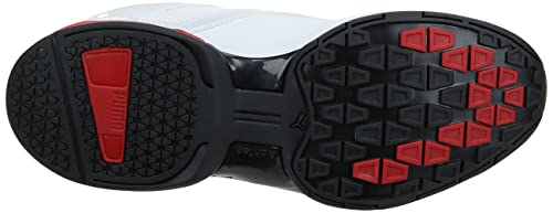 PUMA Mens Tazon 6 Cross Trainer, PUMA Mens White-PUMA Mens Black-PUMA Mens Silver, 10