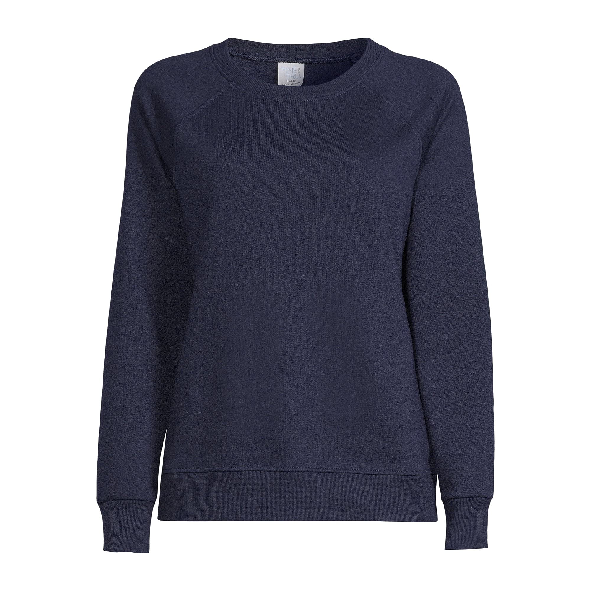 Time and Tru Women's Fleece Crew Neck Sweatshirt (Burgundy, 2XL) 20