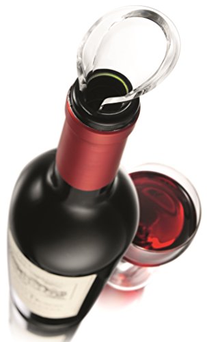 Vacu Vin Crystal Wine Server Set of 2 - Wine Aerator and Strainer, Pourer and Preserver - Perfect Fit for Every Wine Bottle - Convenient and Portable - Crafted with Excellence in the Netherlands