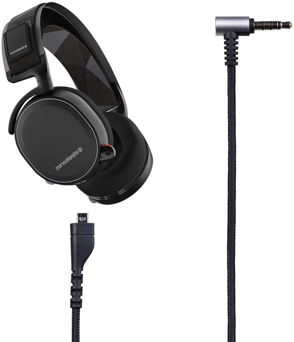 Replace Arctis 7+ 7+P Wireless Headphone Replacement Audio Cable Compatible with SteelSeries Arctis 3, Arctis 5, Arctis 7, Arctis Pro Gaming Headset 1.3meters/4.3feet