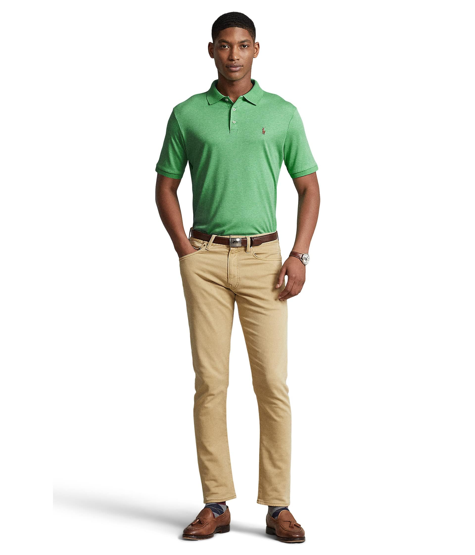 Polo Ralph Lauren Men Medium Fit Soft Touch Polo Shirt, Newport Navy, Large