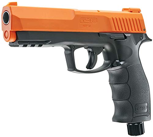 T4E by P2P HDP .50 Caliber Pepper Ball Air Pistol with Included 5X 12g CO2 Tanks and Free 10x Pepper Balls and 10x Rubber Balls Bundle