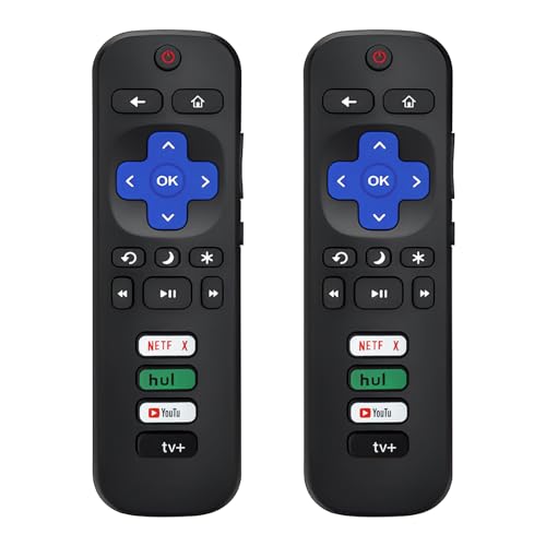 New Remote Control for Roku TV,Compatible TCL Roku/Hisense Roku/Onn Roku/Sharp Roku/Element Roku/Westinghouse Roku/Philips Roku/Insignia Roku/Jvc Roku/RCA Smart TVs 【2Pack 】