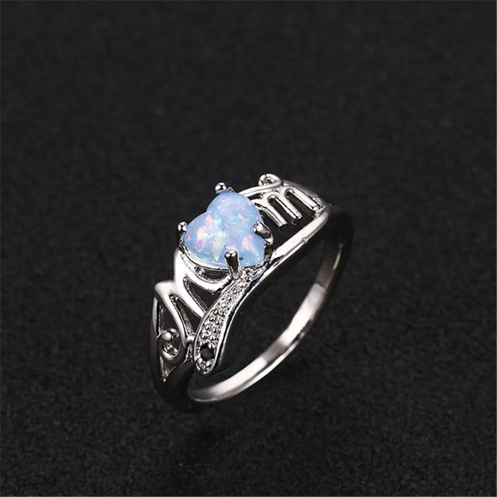 Timetries01 Stainless Steel Mom Ring, Mother's Day Birthday Wedding Graduation Gift Jewelry