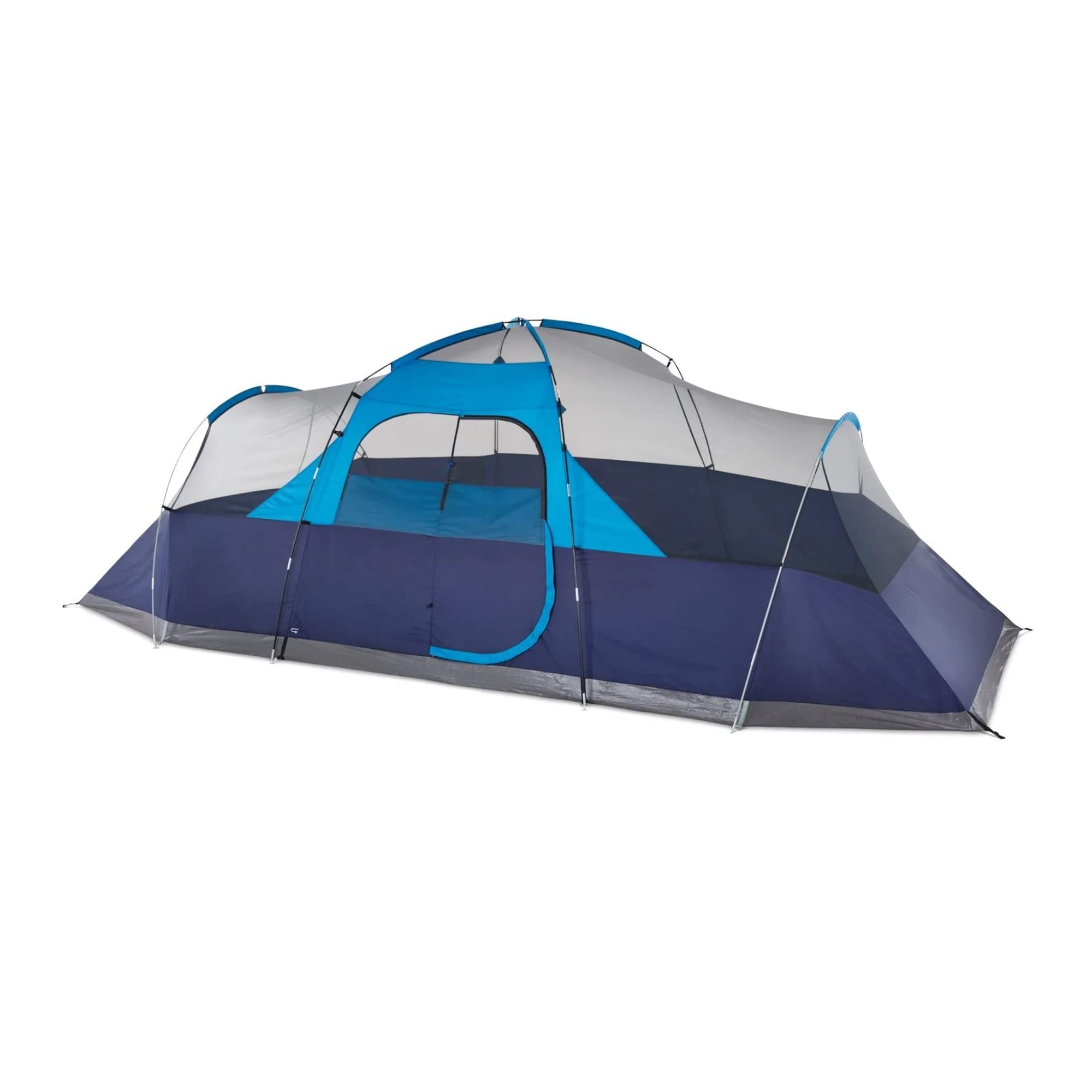 Outbound 12-Person Dome Tent for Camping with Carry Bag and Rainfly | Perfect for Backpacking or The Beach | Light Blue & Navy