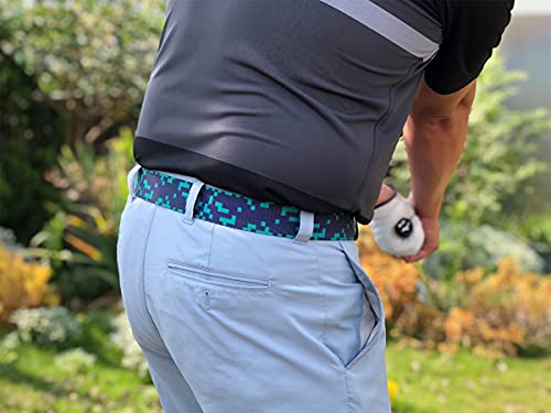 Teeoff Printed Webbing Belt Reversible Metal Buckle (Camouflage with new buckle, 47.2")