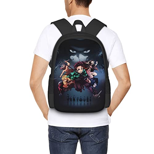 Qxpztk Anime Backpack Set 3D Printing Backpack Three-Piece Set Outdoor Travel Light Casual Backpack With Lunch Bag