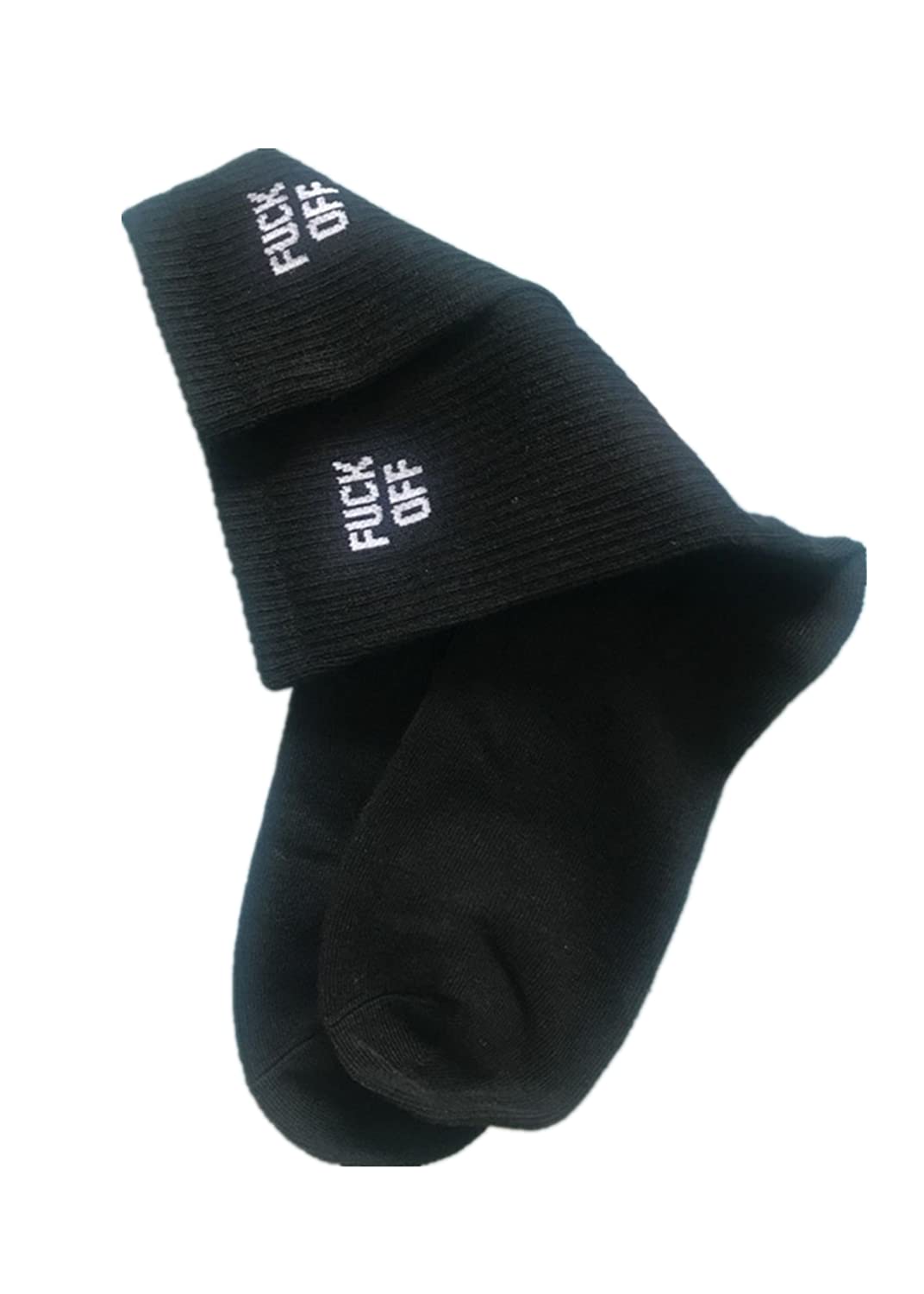 Qrupoad Mens Novelty Crew Tube Socks with Funny Sayings Unisex Cotton Socks