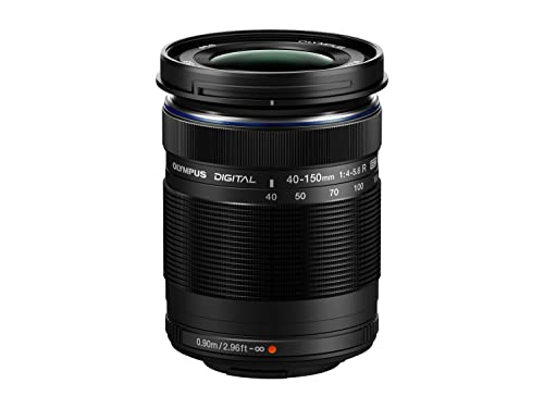 OM SYSTEM OLYMPUS M.Zuiko Digital 40-150mm F4.0-5.6 R Black For Micro Four Thirds System Camera, 3.75x Zoom Lens, Portable Design