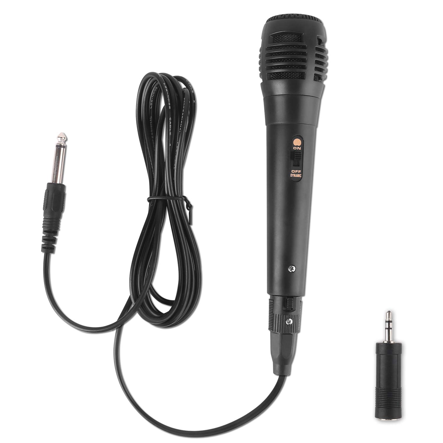 RHM Karaoke Microphone, Unidirectional Dynamic Vocal Microphone with 10ft Detachable Cord for Singing, Wired Vocal Handheld Microphone with On and Off Switch for Karaoke, Speech, Wedding