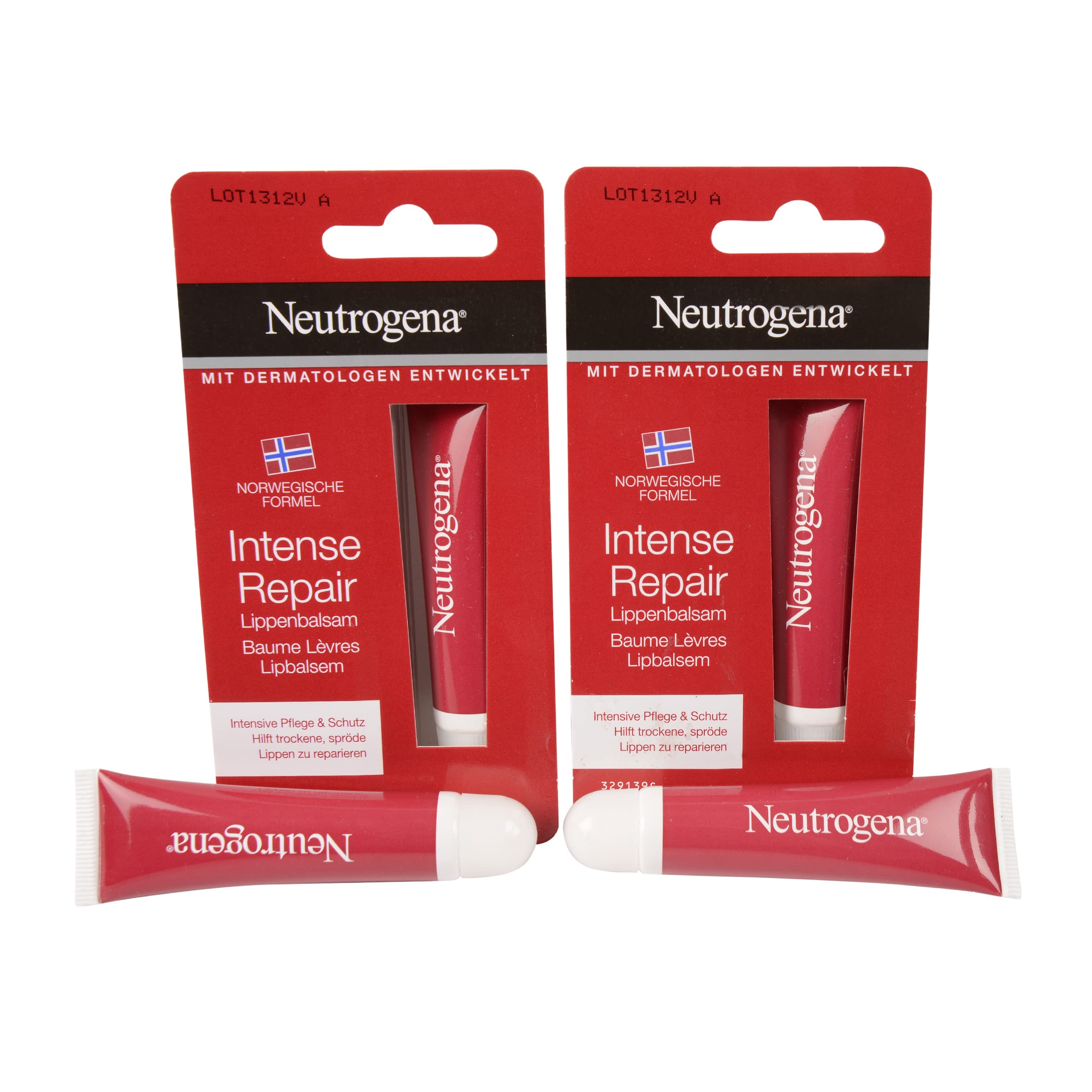 Neutrogena Norwegian Formula Intense Repair Lip Balm 15ml (2 Packs)