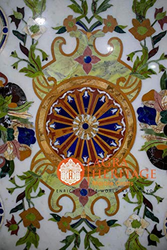 White Marble 60"x36" Dining Furniture Table Top Italian Inlay Handmade Art Living Restaurant Decor