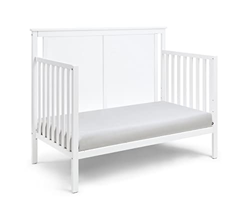 Suite Bebe Connelly 4 in 1 Convertible Crib in White with Rockport Gray Wood