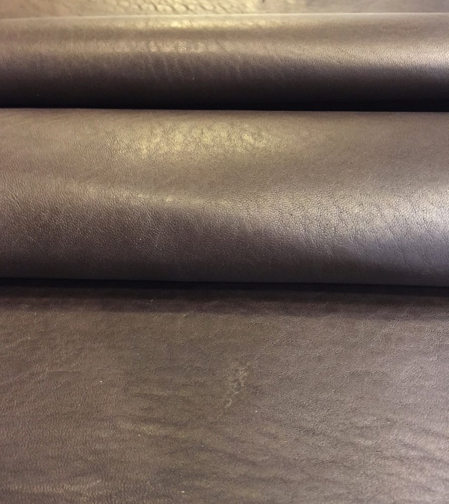 Quality Leather Hide - Spanish Full Skin - Chocolate Brown Color - 8 sq ft - 2 oz. avg Thickness - Brown Tones Finish - Lambskin - Craft Projects - Upholstery Fabric - Sewing Material