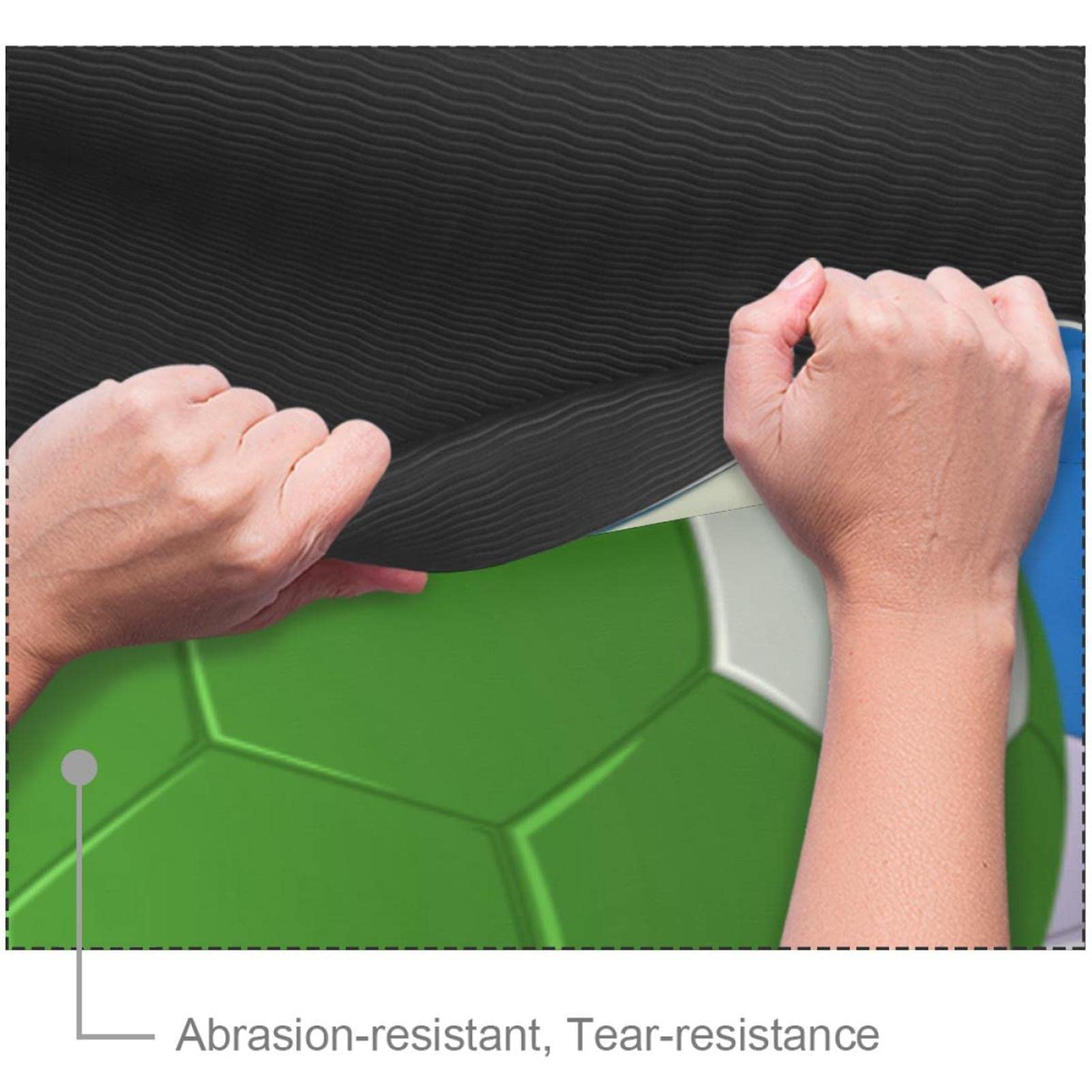 Yoga Mat, Yoga Mats for Home Workout, Workout Mat, Exercise Mats, Pilates Mat, Colorful Football Soccer