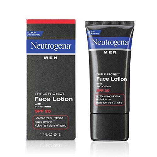 Neutrogena Men Triple Protect Face Lotion with Sunscreen SPF 20 1.70 oz (Pack of 3)