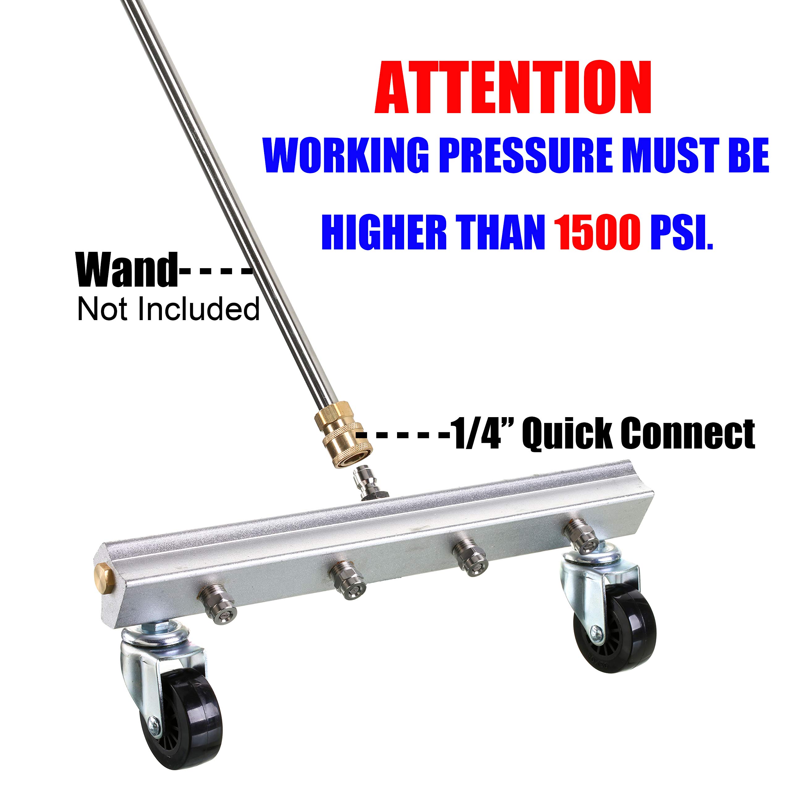 RIDGE WASHER Surface Cleaner Attachment for Pressure Washer, 13" Power Washer Water Broom for Sidewalk
