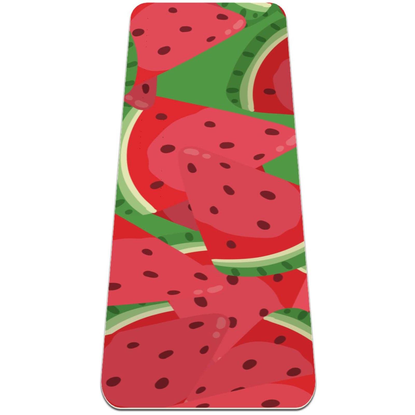 Yoga Mat, Yoga Mats for Home Workout, Workout Mat, Exercise Mats, Pilates Mat, Fruit Watermelon