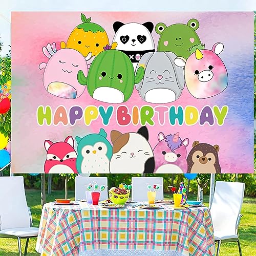 𝓢𝓺𝓾𝓲𝓼𝓱𝓶𝓪𝓵𝓵𝓸𝔀 Background Birthday Decorations, 𝓢𝓺𝓾𝓲𝓼𝓱𝓶𝓪𝓵𝓵𝓸𝔀 Happy Birthday Banner Backdrop for 𝓢𝓺𝓾𝓲𝓼𝓱𝓶𝓪𝓵𝓵𝓸𝔀 Birthday Party Supplies (5x3ft)
