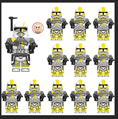 YomYtupme 12 Pieces (2'') Block Action Figure Fighting Robot, Space War Mini Set, Room Decoration, Best Gift for Kids.