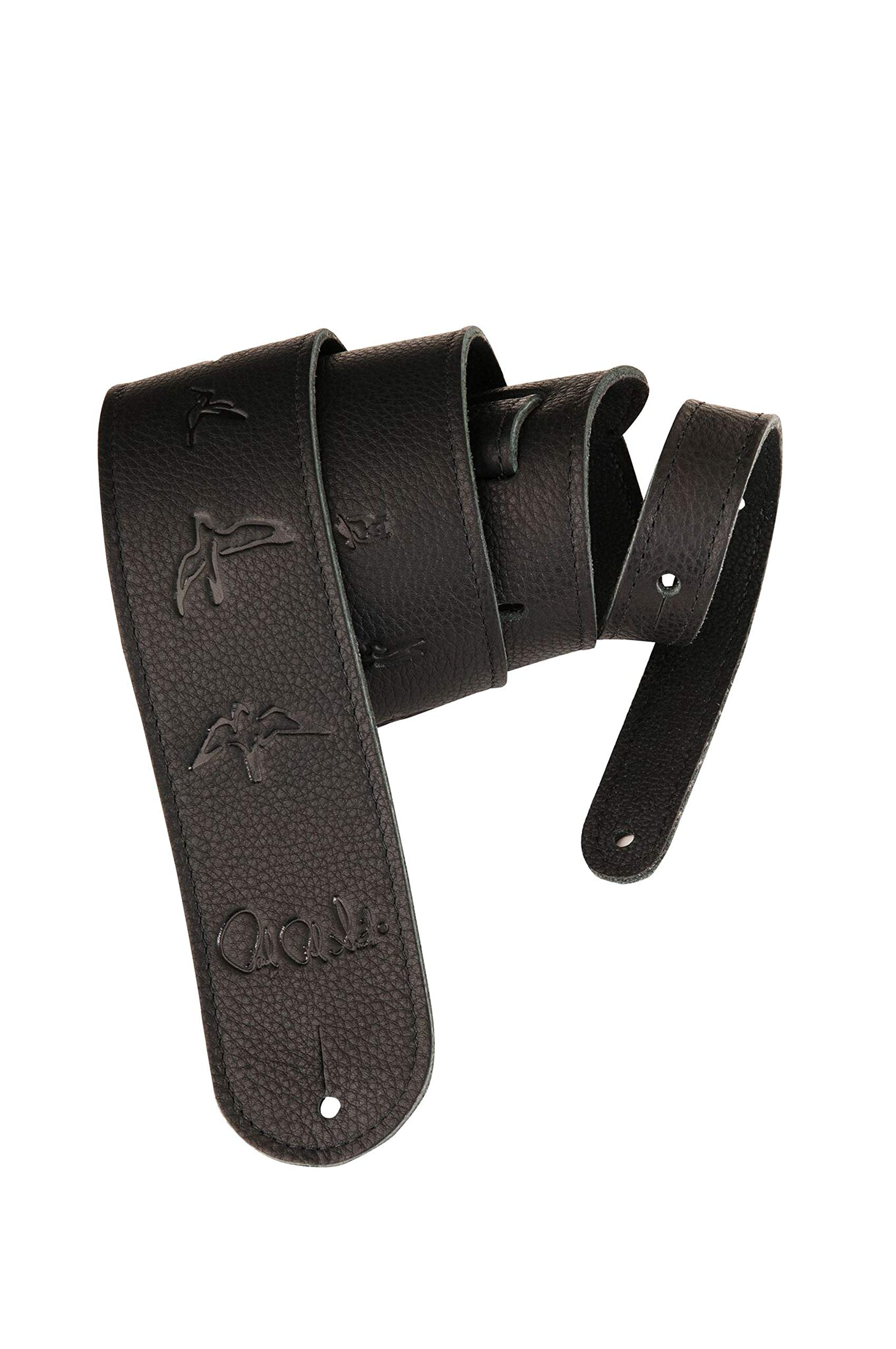 PRS Guitars Leather Birds Guitar Strap, Black (ACC-3119),Green