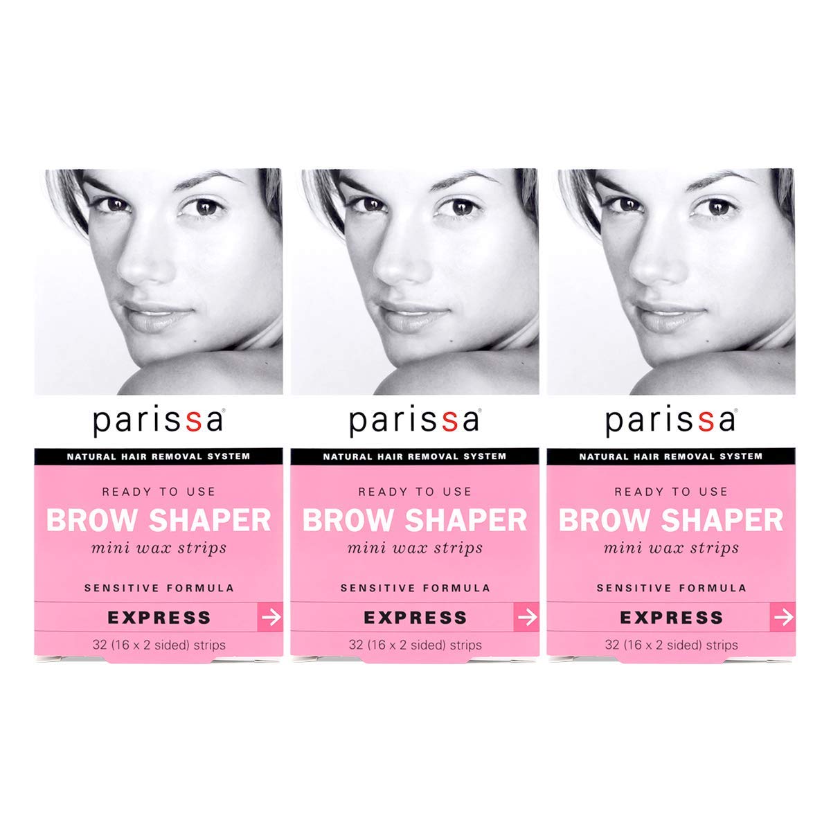 Parissa Eyebrow Wax Strips (32 strips Each), Pack Of 3